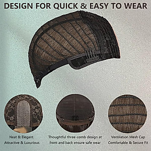 IFSUP Long Wavy Brown Hair Wig for Women 26Inch Dark Brown Curly Middle Part Wig Upgraded Synthetic Protein Fiber Wig Natural Looking Hair Replacement Wig(26'' Brown)