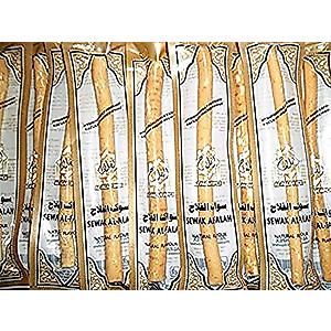 30 Pcs Al Falah Siwak Meswak Miswak Miswak Arak Peelu Al Falah Chewing Stick With Natural Flavor Organic Herbal Toothbrush Vacuum Sealed Breath Freshener Thirty Tooth Sticks Plus 1oz / 28 gm Cloves