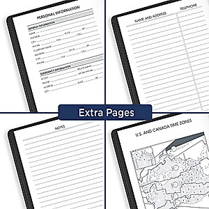 AT-A-GLANCE 2023-2024 Pocket Calendar, 2 Year Planner, 3-1/2" x 6", Pocket Size, Black (7002405)