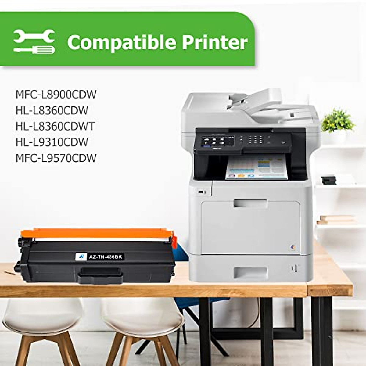 Aztech Compatible Toner Cartridge Replacement for Brother TN436 TN-436 Toner for MFC-L8900CDW HL-L8360CDW HL-L8260CDW MFC-L8610CDW MFC-L9570CDW Printer (Black Cyan Magenta Yellow, 4-Pack)