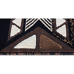 Southwest Native American Indian Chocolate Carpet Area Rug (2 Feet X 7 Feet Runner)