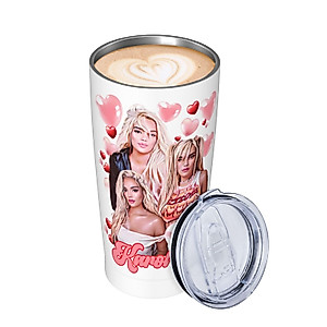 Kiserjens Stainless Steel Insulated Tumbler Vacuum Water Bottle Travel Cup Coffee Mug With Straw,Lid and Brush 20 oz