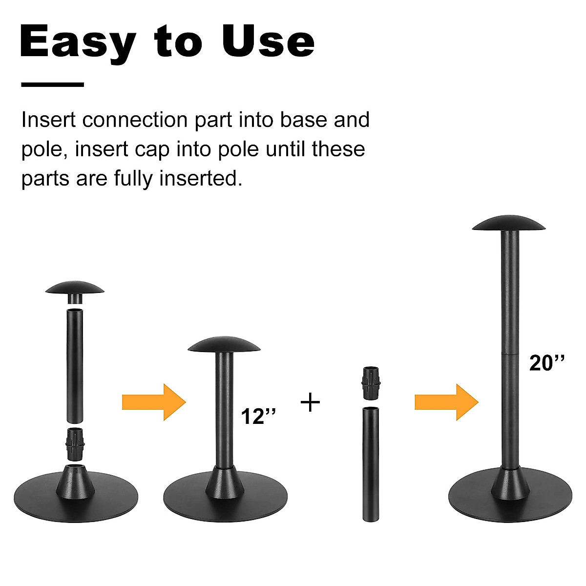 TBTeek Outdoor Patio Furniture Set Covers Support Pole System, Adjustable Pole System for 12'' or 20'' inch, Prevent Water Pooling and Collecting Debris, Fits All Patio Furniture Set Covers