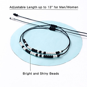 Morse Code Bracelets for Women Men Promise Matching Bracelets for Couples Bracelets for Boyfriend and Girlfriend Anxiety Bracelet Valentines Day I Love You Gifts for Him Relationship Friend Shipbraclets Distance