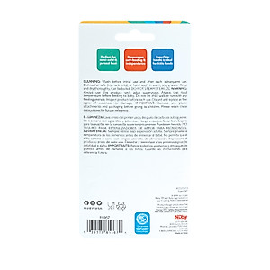 Nuby Dip & Scoop Spoons - (2-Pack) Baby Led Weaning Spoons for Babies - 6+ Months - Purple and Pink