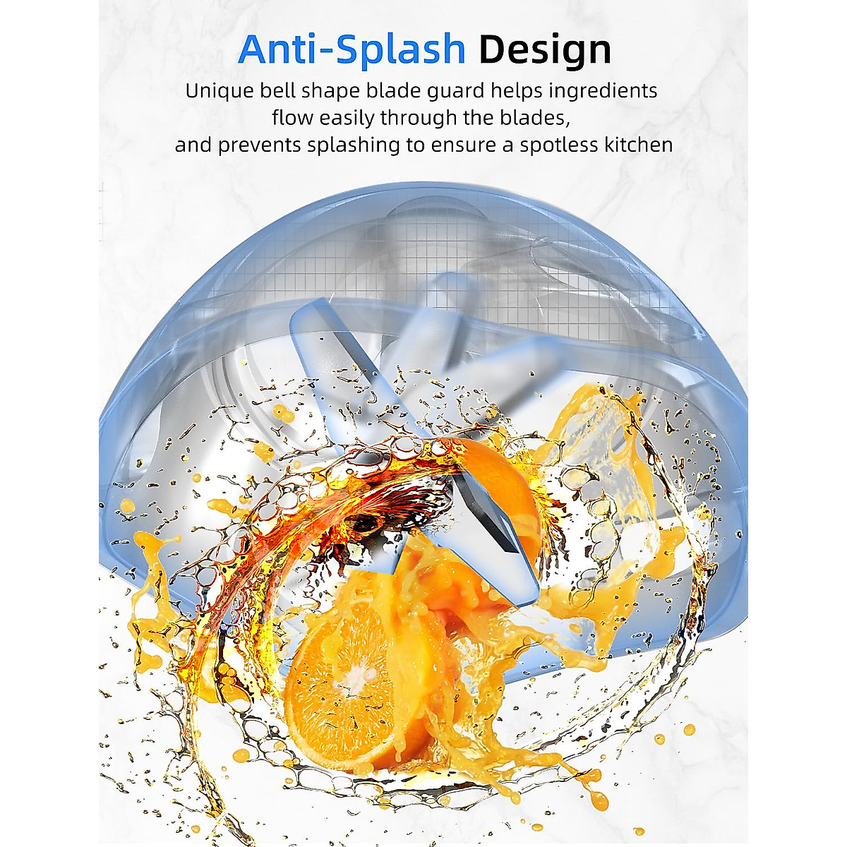 Immersion Blender, Heavy Duty Copper Motor, Stainless Steel Smart Stick with Egg Beaters, Potato Masher, Chopper/Food Processor