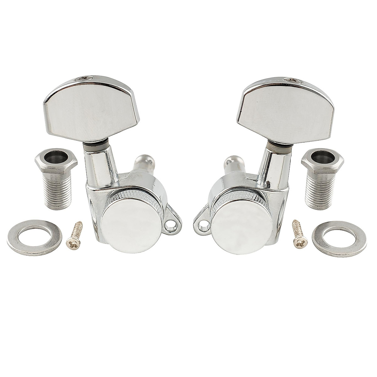 Musiclily Pro 3x3 Guitar Locking Tuners Tuning Pegs Keys Machine Heads Set for Les Paul Electric or Acoustic Guitar, Chrome