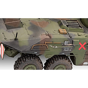 Revell RV03321 03321 SpPz2 Luchs Tank Plastic Model kit 1:32 Scale & 3D Puzzle Diorama, Unpainted