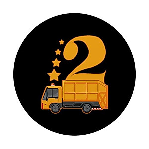 Rubbish Truck Boys Rubbish Man Years Children's Birthday PopSockets Adhesive PopGrip