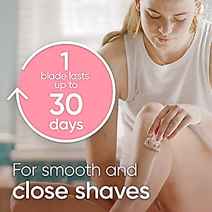 Gillette Venus Mini ComfortGlide White Tea Razors for Women, Includes 1 Venus Razor Mini Handle, 3 Razor Blade Refills, 1 Travel Case