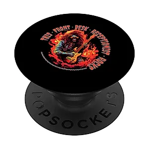 This Front Desk Receptionist Rocks Funny Musician PopSockets Standard PopGrip