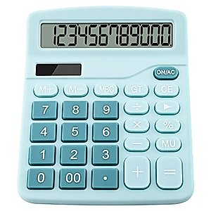 Ellieea Desk Calculator Large Display Blue