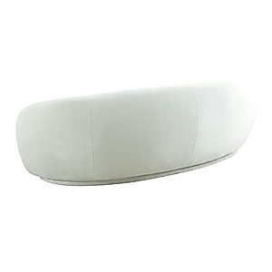 TOV Furniture Kendall 28.4" H Modern Velvet Upholstered/Wood Sofa in Cream