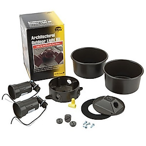 Hubbell Raco 5876-7 4 in. Round Light Weatherproof Kit for 75-150W Par38 Lamps, Includes 2-Architectural Lamp Holders, Box, and Cover, Bronze