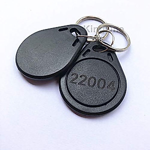 100pcs 26 bit Keyfobs Proximity Fob Works with Prox Key ISOProx 1346 1386 1326 H10301 Format Readers. Works with The vast Majority of Access Control Systems (Black)