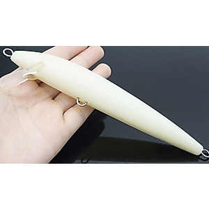 5PCS Unpainted Lure Blanks 27.17g 17.6cm with 8mm Free Fishing Eye Crankbait Baits Simulation Blank Body Clear Hard Baits Trout Salmon Minnow Lure Popper Lures Topwater Freshwater 8mm 193