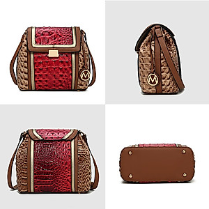 MKF Collection Crossbody Bag for Women, Vegan Leather shoulder Bag Handbag Purse By Mia K