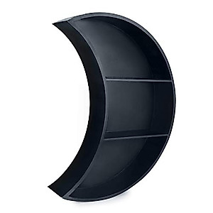 MUDHEN Black Crescent Moon Shelf for Crystals, Essential Oils, and Gothic Decor - Moon Shaped Shelf - Crystal Shelf - Bohemian Decor, Moon Wall Decor for Bedroom, Dorm, Living Room, Nursery