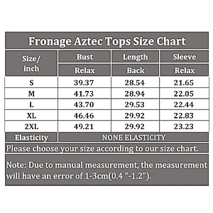 Fronage Women's Half Zip Sweatshirt Western Aztec Sweater, Casual Long Sleeve Mexico Ethnic Graphic Pullover Tops White, L