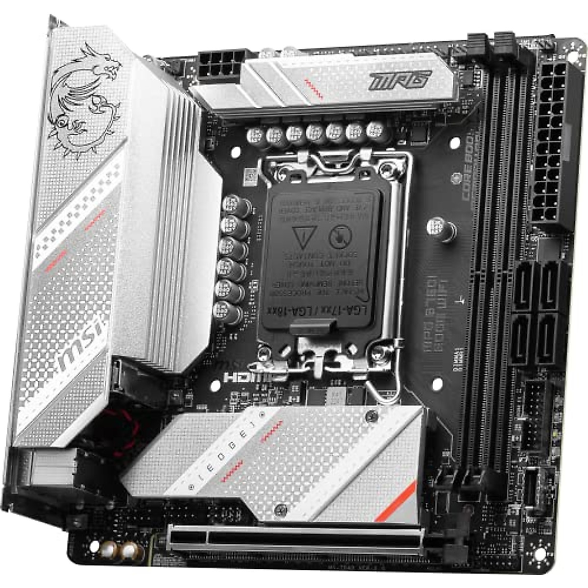 MSI MPG B760I Edge WiFi Gaming Motherboard (Supports 12th/13th Gen Intel Processors, LGA 1700, DDR5, PCIe 5.0, M.2, 2.5Gbps LAN, USB 3.2 Gen2, Wi-Fi 6E, Mini-ITX)