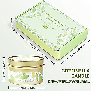 Citronella coils, Citronella Candles for Outdoor Indoor, 48 Coils with 6 x 2.5 oz Candles