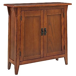 Leick Home 10001-RS Mission Foyer Cabinet Hall Stand, Made with Solid Wood, for Living Rooms, Entryway, Office, Rich Russet Finish