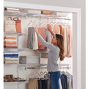 Rubbermaid Configurations Closet Shelves & Hanging Kit, 48-Inch, White, Custom Pantry Organizer and Storage/Clothes Rack
