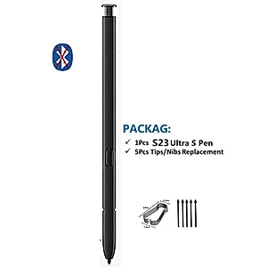 for S23 Ultra Stylus Pen Replacement for Samsung Galaxy S23 Ultra 5G Touch Stylus Pen S Pen(Without Bluetooth) Replacement Tips/Nibs (Phantom Black)