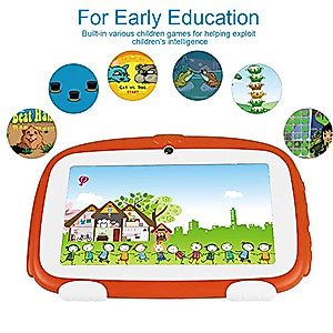 Mini Children Tablet, Children Tablet Pc, Help Exploit Children's Intelligence for Children Early Education (US Plug)