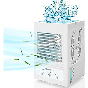 Portable Air Conditioner, 5000mAh Rechargeable Battery AC, 120° Oscillation 700ml Water Tank with 3 Wind Speeds, Perfect for Bedroom, Home, Office, Camping, Travel