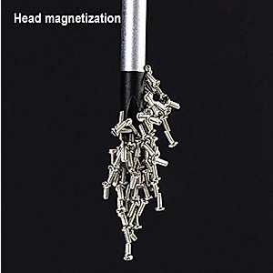 Edward Tools Screwdriver Set Phillips and Flat Head - Magnetized CRV Steel Tips - Ergo Grip Handle - #2 Phillips, Slotted 1/4”