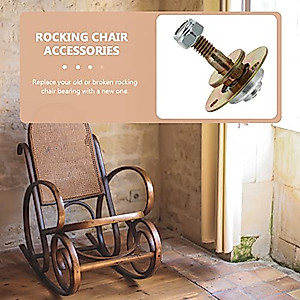 DOITOOL 4pcs Rocking Chair Hardware Rocking Chair Bearing Connecting Pieces Furniture Accessories Furniture Connecting Fittings M8x45mm