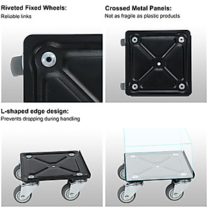 Thuipwroen Furniture Movers set of 4, Enhanced Furniture Dollies with Furniture Lifter for Moving Heavy Furniture, Bearings in Rubber Wheels Center 880 lbs Capacity