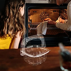 SOLUSTRE 10pcs Mini Cake Box Plastic Fruit Bowls Disposable Dessert Holder Reusable Salad Sushi Container Cupcake Packaging Treat Boxes Vegetable Saving Bowls Transparent