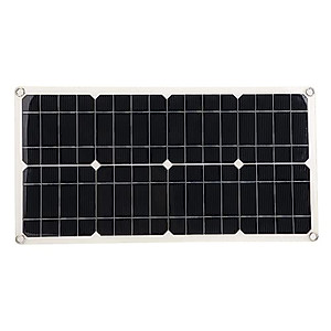 Solar Panel Flexible Monocrystalline Solar Panel Kit, 25w Dual 5V Car Battery Charger Controller Solar Panel Charging Device for Power Stations Outdoor Camping
