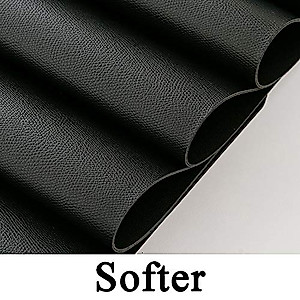 DOLOPL Placemats Black Placemat Leather Table Mats Set of 6 Heat Resistant Easy to Clean Wipeable Waterproof Washable Outdoor Placemats for Kitchen Dining Patio Table Decorations