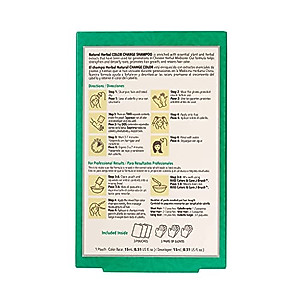 Kiss Quick Cover Natural Herbal Color Change Shampoo 3 Pouches (2 PACK, Natural Black)