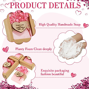 Demissle 30 Pcs Handmade Scented Soap Wedding Party Favors Gifts Bridal Shower Baby Shower Soap Favors for Guests in Bulk Rectangle Natural Soap Favors for Wedding Souvenirs Engagement Party (Pink)