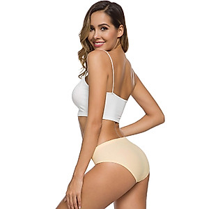 Wealurre Seamless Underwear for Women No Show Panties Soft Stretch Hipster Bikini Underwears 5-Pack (826M-Light)