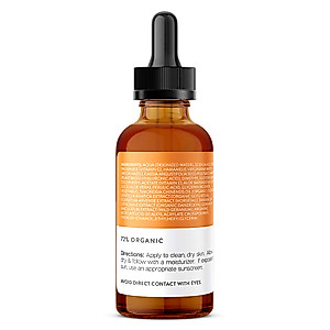Vitamin C Serum for Face 20% with Hyaluronic Acid and Ferulic Acid, Anti Aging Collagen Booster, Natural Organic Skin Care for Acne Scars, Wrinkles, Fades Dark, Age Spot, Sun Damage