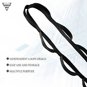 Forbidden Road Stretch Strap (6ft, 8ft) Yoga Strap with Muti-loops Exercise Band for Physical Therapy Green/Black/Blue/Purple