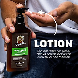 Dr. Squatch Men's Natural Lotion Non-Greasy Men's Lotion - 24-hour moisturization hand and body lotion - Made with Shea Butter, Coconut Oil, Vitamin E, & Menthyl Lactate - Cool Fresh Aloe (2 Pack)