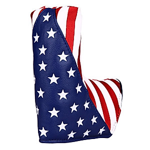 USA Stars and Stripes Golf Putter Head Cover Blade Putter Covers for Scotty Cameron Taylormade Odyssey Golf Builder