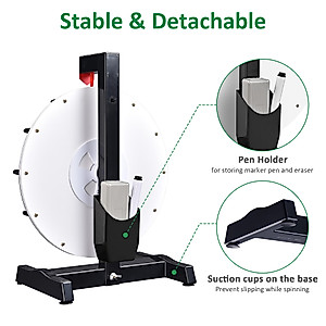 WinSpin 12 Inch Prize Wheel Dual Use Tabletop or Wall Mounted Heavy Duty Editable Color 12 Slots Spinning Wheel for Home Office Fortune Design Carnival Spinning Game, Breeze Series