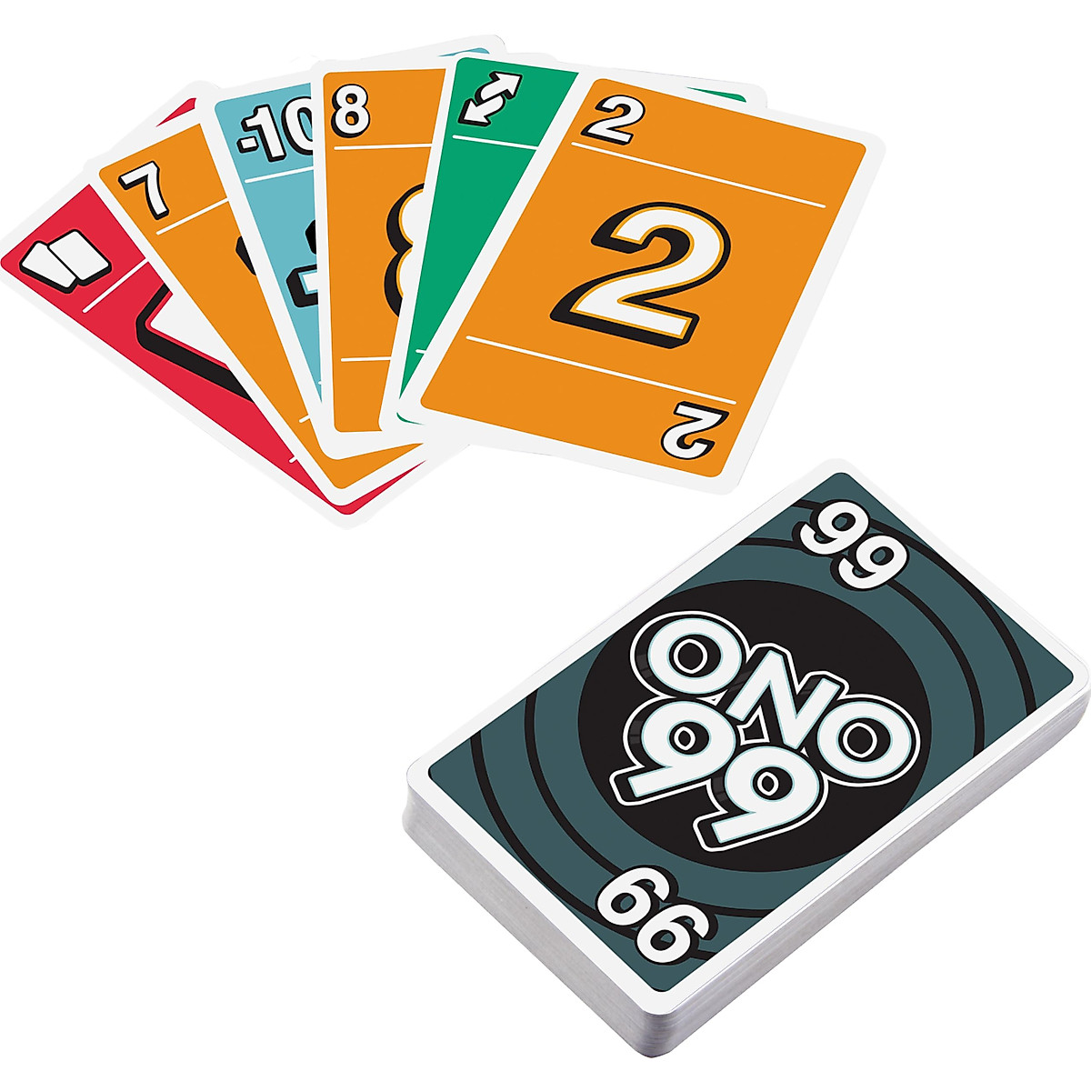 Mattel Games ONO 99 Card Game from The Makers of UNO for Kids, Adults & Families, Add Numbers & Don't Go Over 99