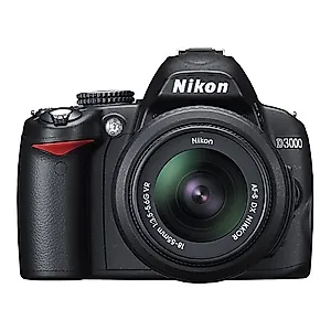 Nikon D3000 10.2MP Digital SLR Camera with 18-55mm f/3.5-5.6G AF-S DX VR Nikkor Zoom Lens