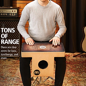 Meinl Percussion Slaptop Cajon Box Drum with Internal Snares and Bass for Acoustic Music — NOT Made in China — Play with Your Hands, Baltic Birch, 2-Year Warranty (TOPCAJ1EB)