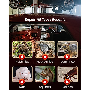 SEEKBIT Rodent Repellent, Peppermint Oil Repels Mice and Rats Squirrel and Other Rodents, Rat Repellent for Indoor Outdoor RV Home Closets Trucks Car Engines, Mouse Deterrent Keep Mice Out, 7 Pack