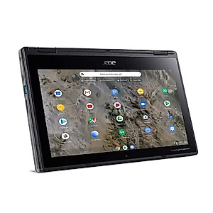 acer 2022 11.6" Convertible Touchscreen Chromebook Laptop, AMD A-Series A6-9220C Processor, 4GB RAM, 32GB Flash Storage, AMD RadeonTM R5 Graphics, Chrome OS, Black, 32GB USB Card