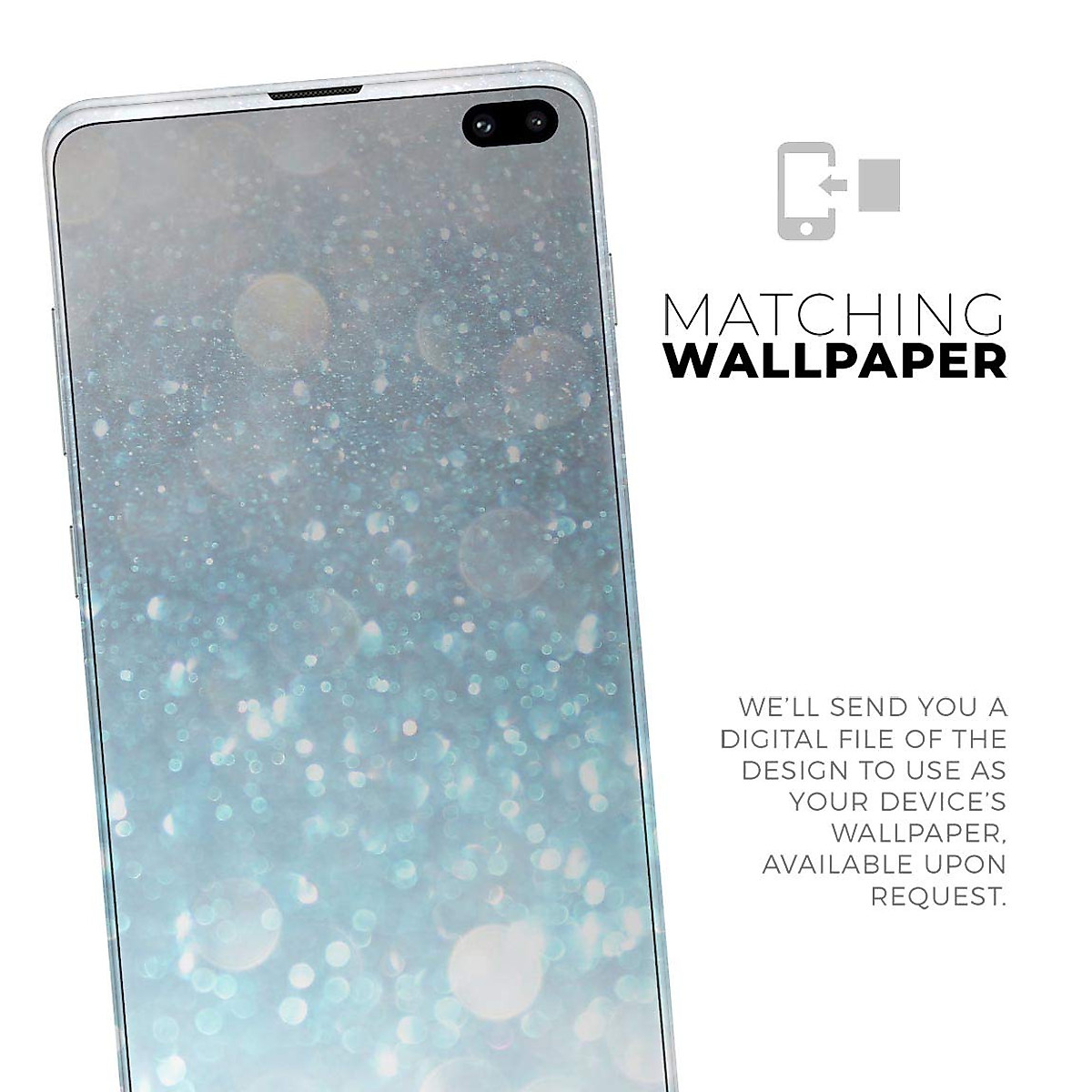 DesignSkinz Unfocused Abstract Blue Rain Protective Vinyl Decal Wrap Skin Cover Compatible with The Samsung Galaxy S20 (Screen Trim & Back Glass Skin)